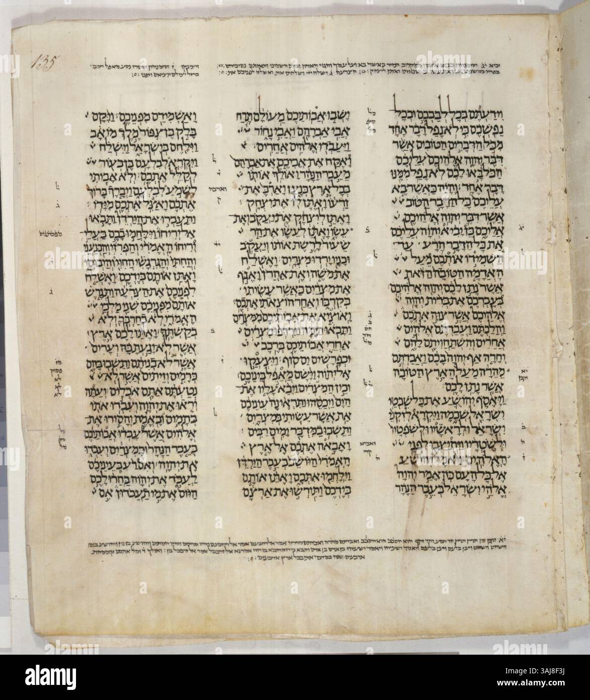 Folio 135a of the Leningrad Codex, dating between 1008 and 1011 ...