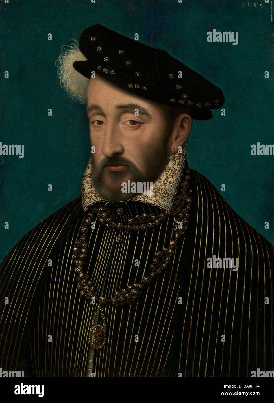 Henry II, King of France, is a portrait painted by the Studio of ...
