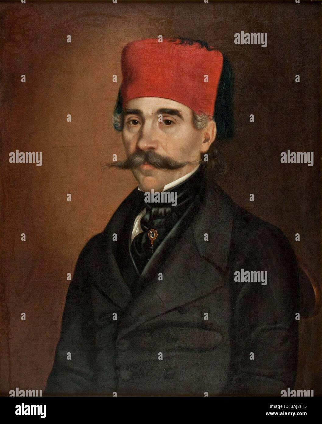 This 19th-century portrait by Jovan Popović depicts the Serbian ...