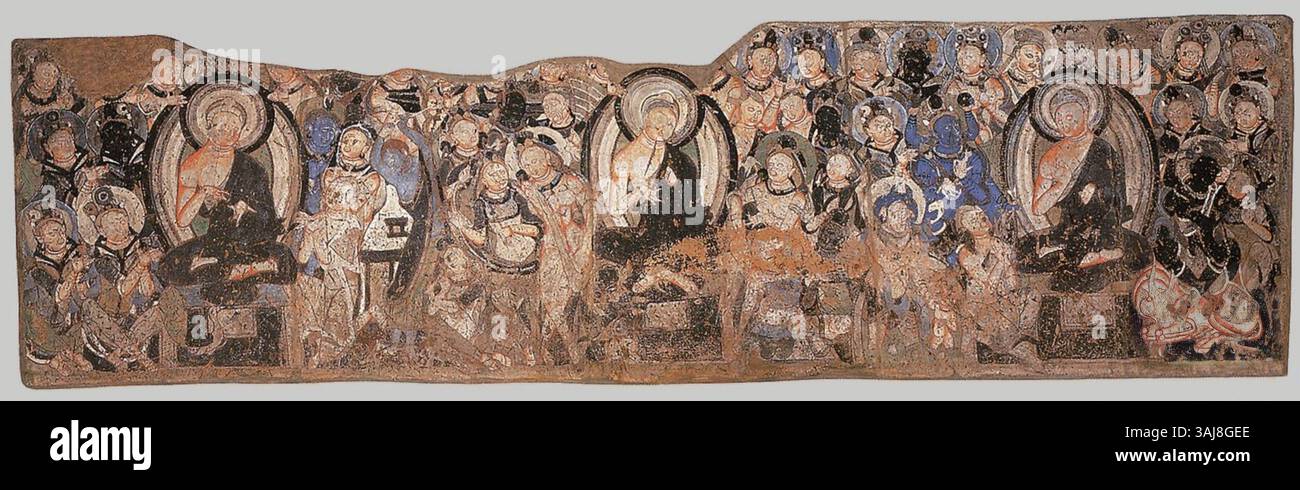 A mural strip from Cave 181 in Alt Kucha, created in the 5th century CE ...