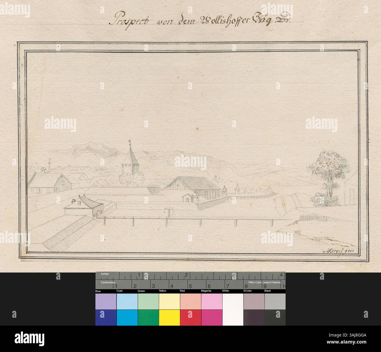 A drawing created between 1758 and 1790 by Steinfels, showing the ...