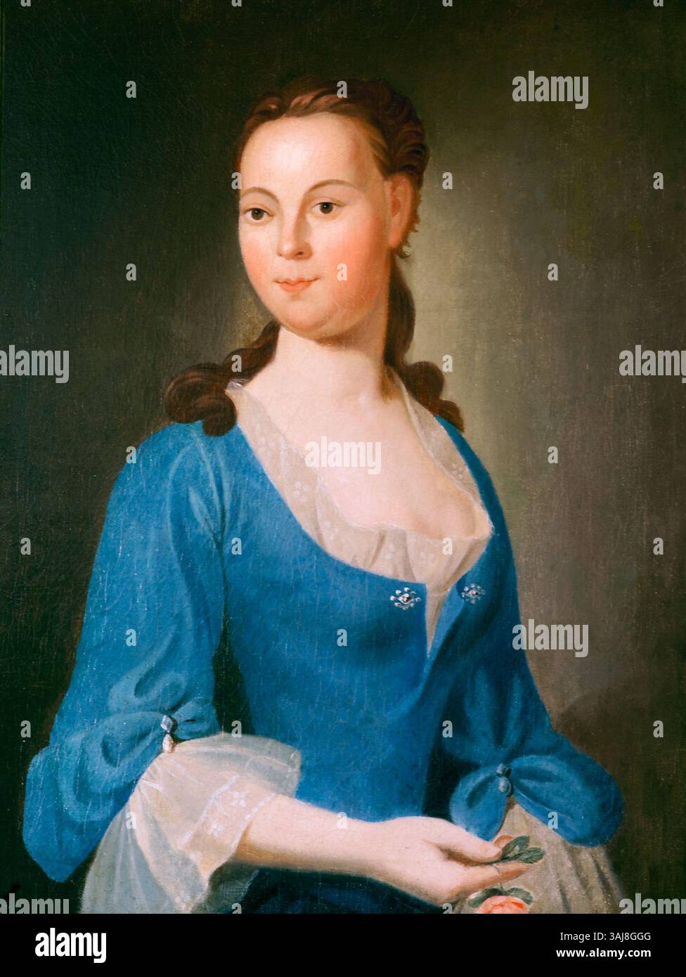 This portrait of Ann Eilbeck Mason, painted by Dominic W. Boudet in 1811, depicts her in a ...