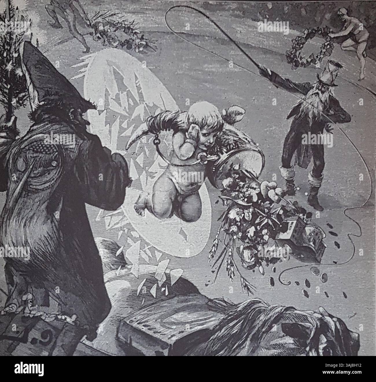 'Nya året' (New Year) by Gunnar Forssell, an engraving based on Carl ...