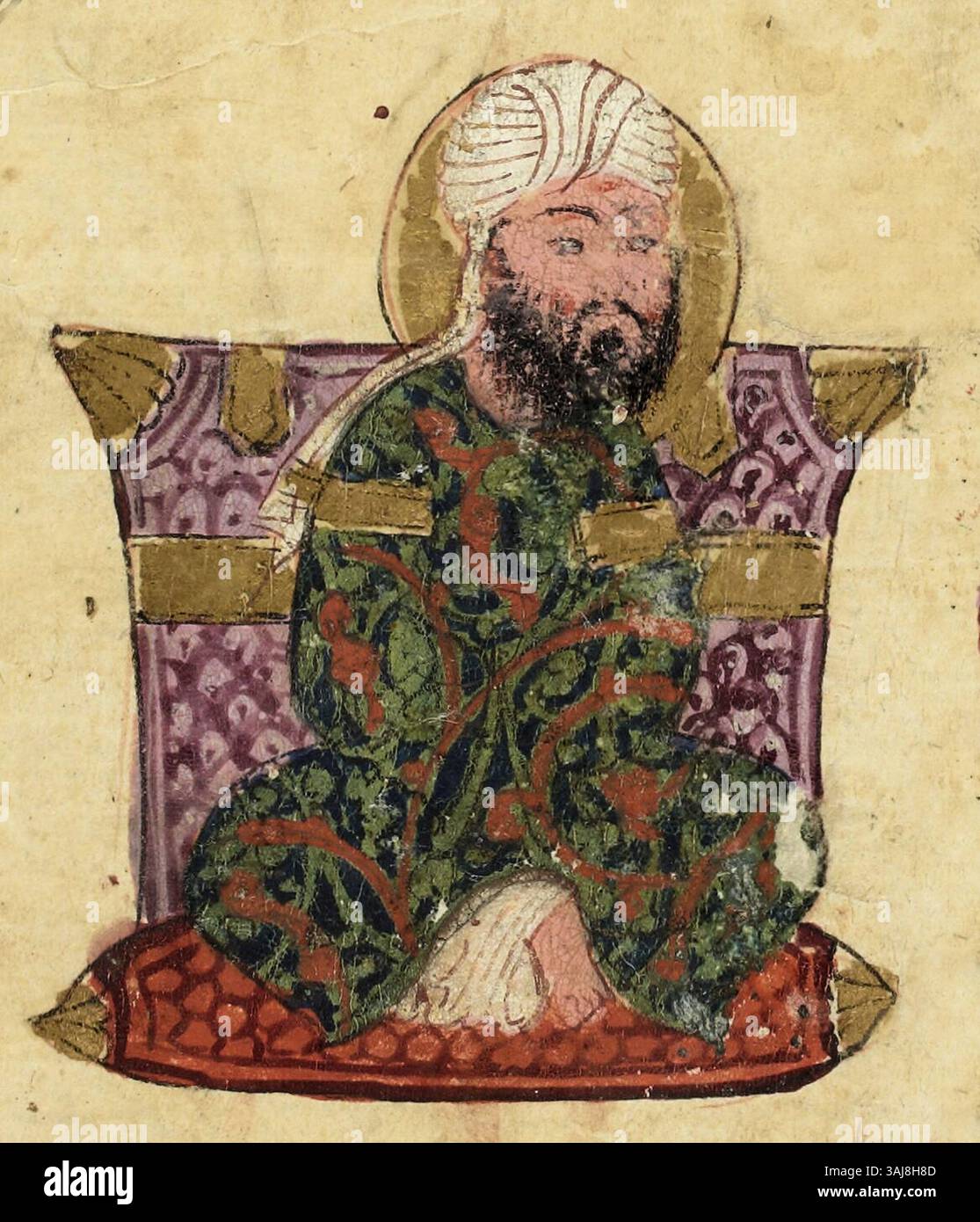 This detailed section from *Maqama 09* illustrates the Kadi of ...