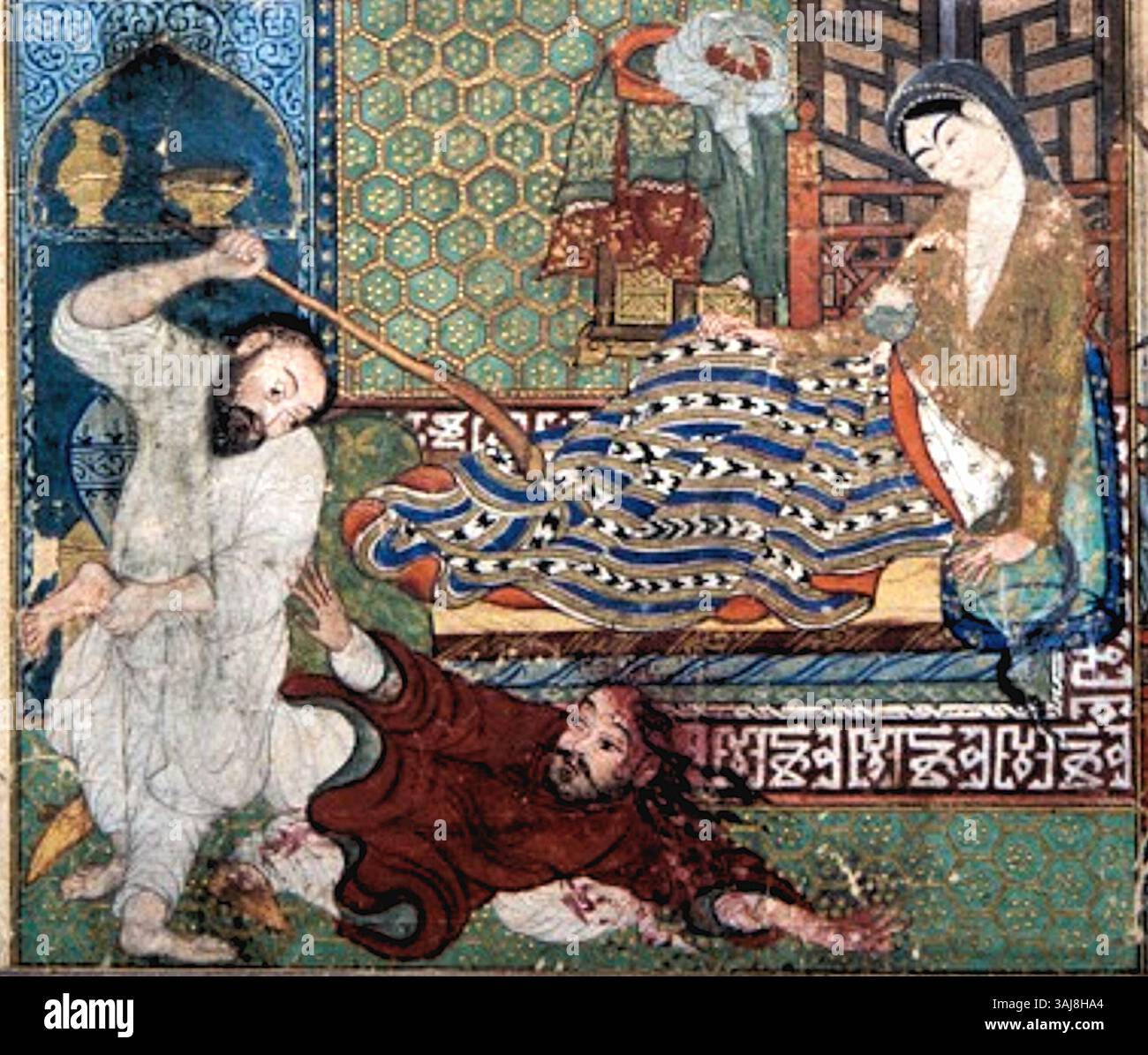 A detailed scene from *Kalila o Demna* showing the punishment of a ...