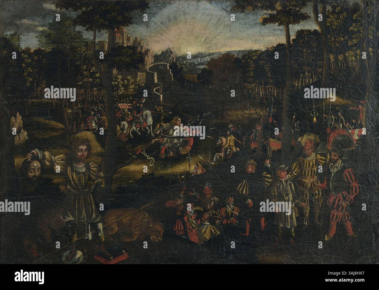 This 16th-century oil on canvas, 'David and Goliath', from the ...