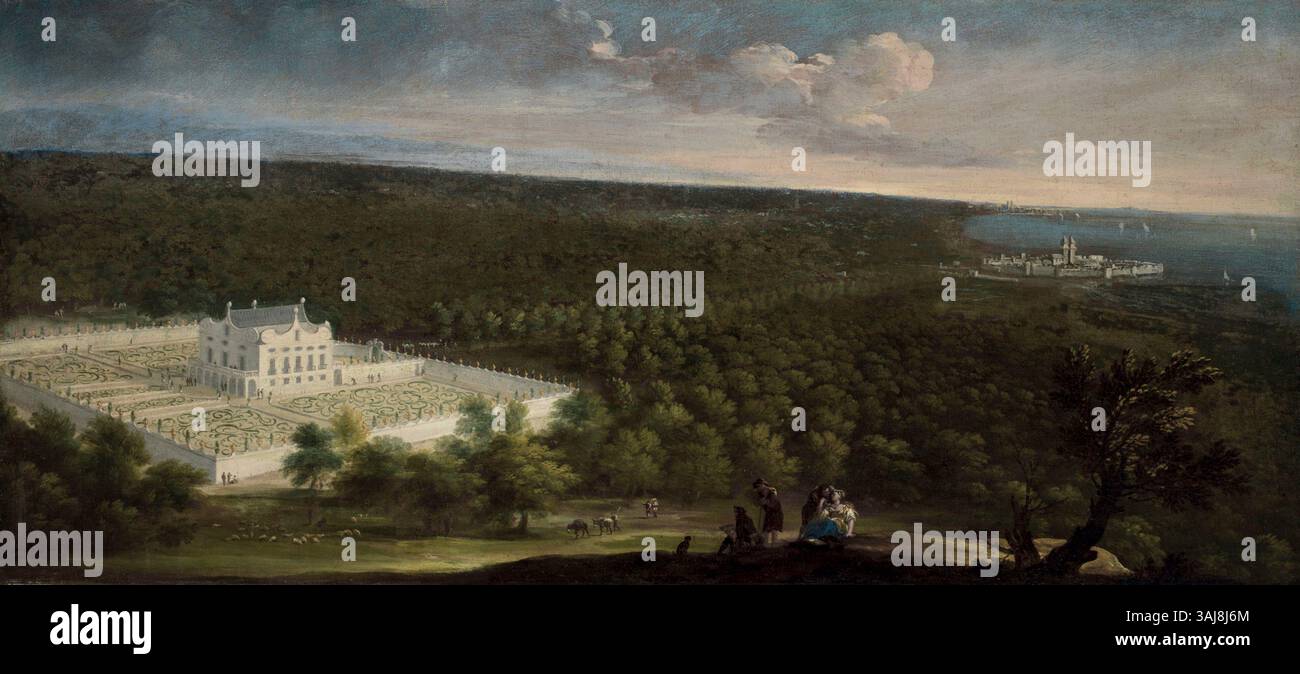Hendrik Frans van Lint's painting (1707-1763) showcases a panoramic ...
