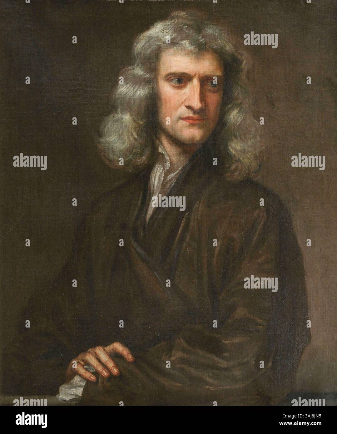 This 1689 portrait of Sir Isaac Newton by Godfrey Kneller captures the renowned English ...