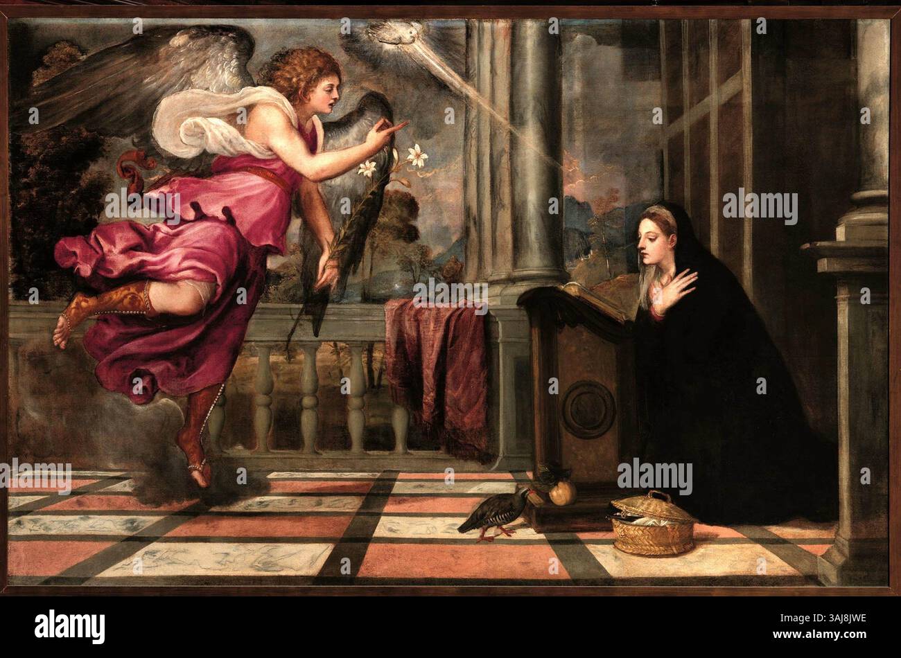 Titian’s 1530s painting 'Annunciation' from the Scuola Grande di San ...