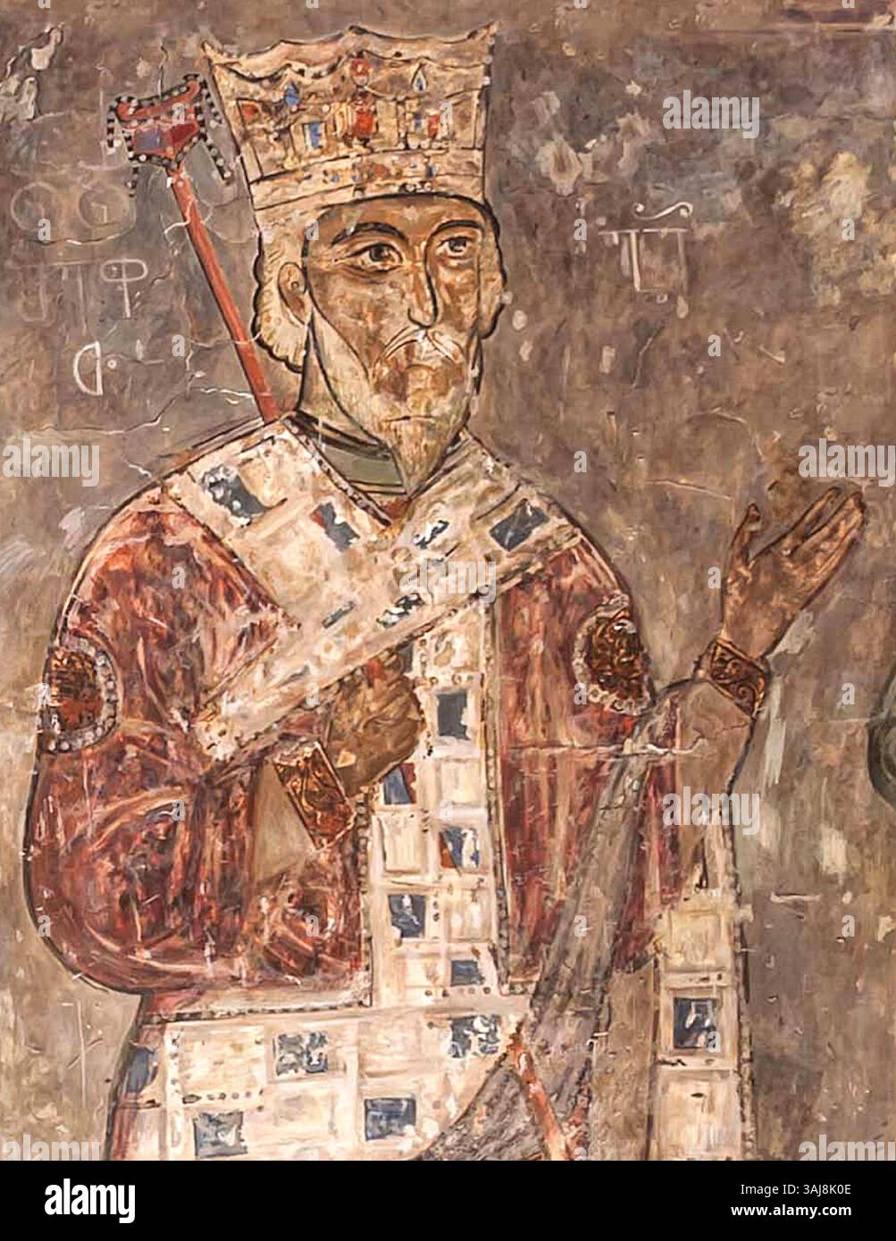 The 13th-century portrait of George III of Georgia, housed in Betania ...