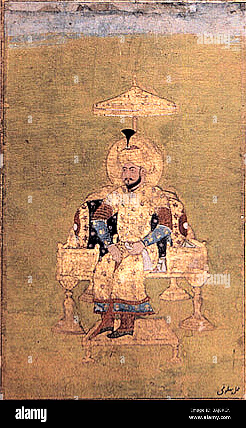 This 17th-century Moghul painting depicts Timur of Samarkand, one of ...