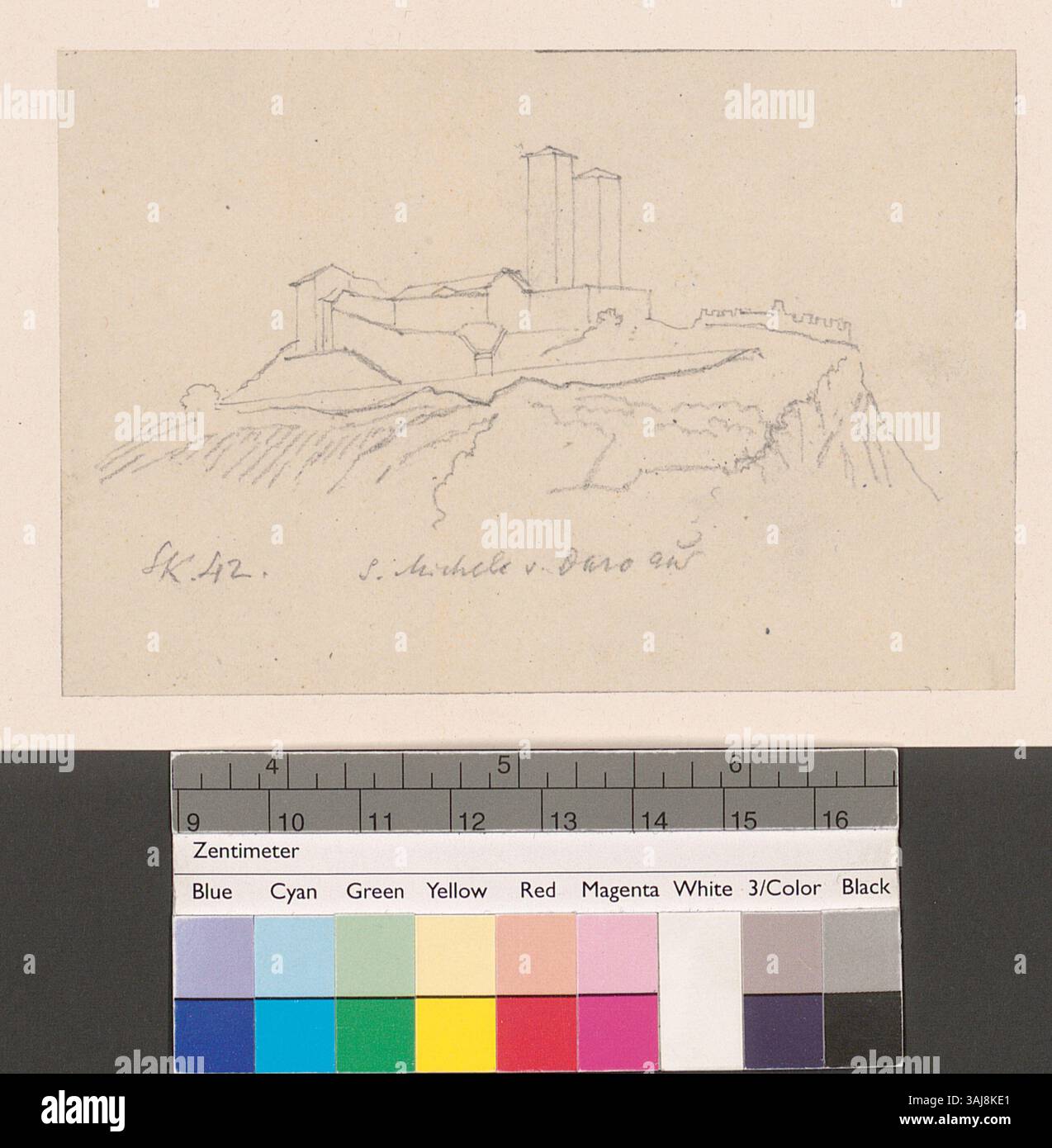 This drawing by Johann Rudolf Rahn, created between 1860 and 1880 ...