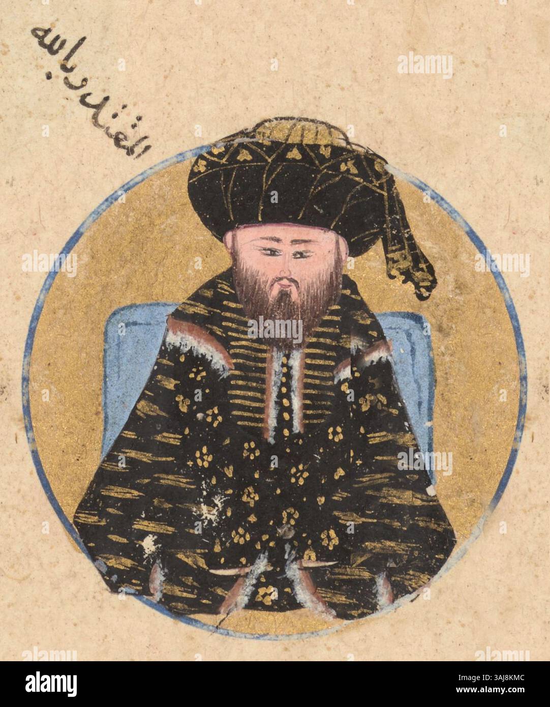 This portrait from the Zübdet-üt Tevarih (1598) represents `Abbsid ...