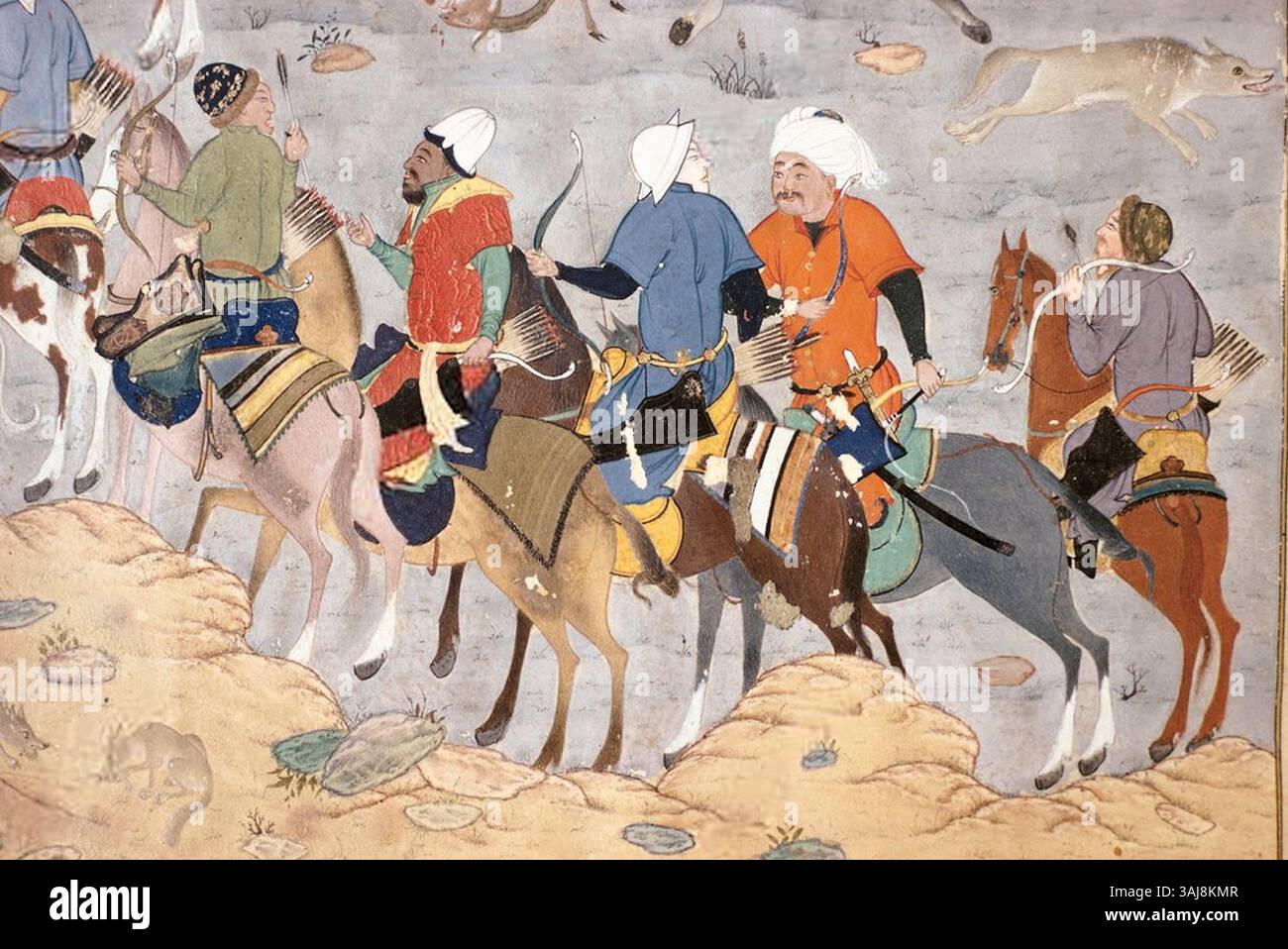 *H 676*, created between 1496 and 1497, portrays a hunting party. The ...