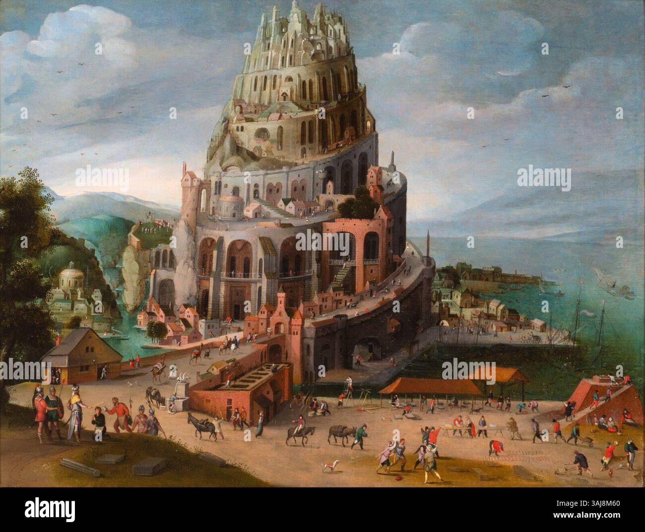 Abel Grimmer's 1604 painting 'The Tower of Babel' depicts the biblical ...