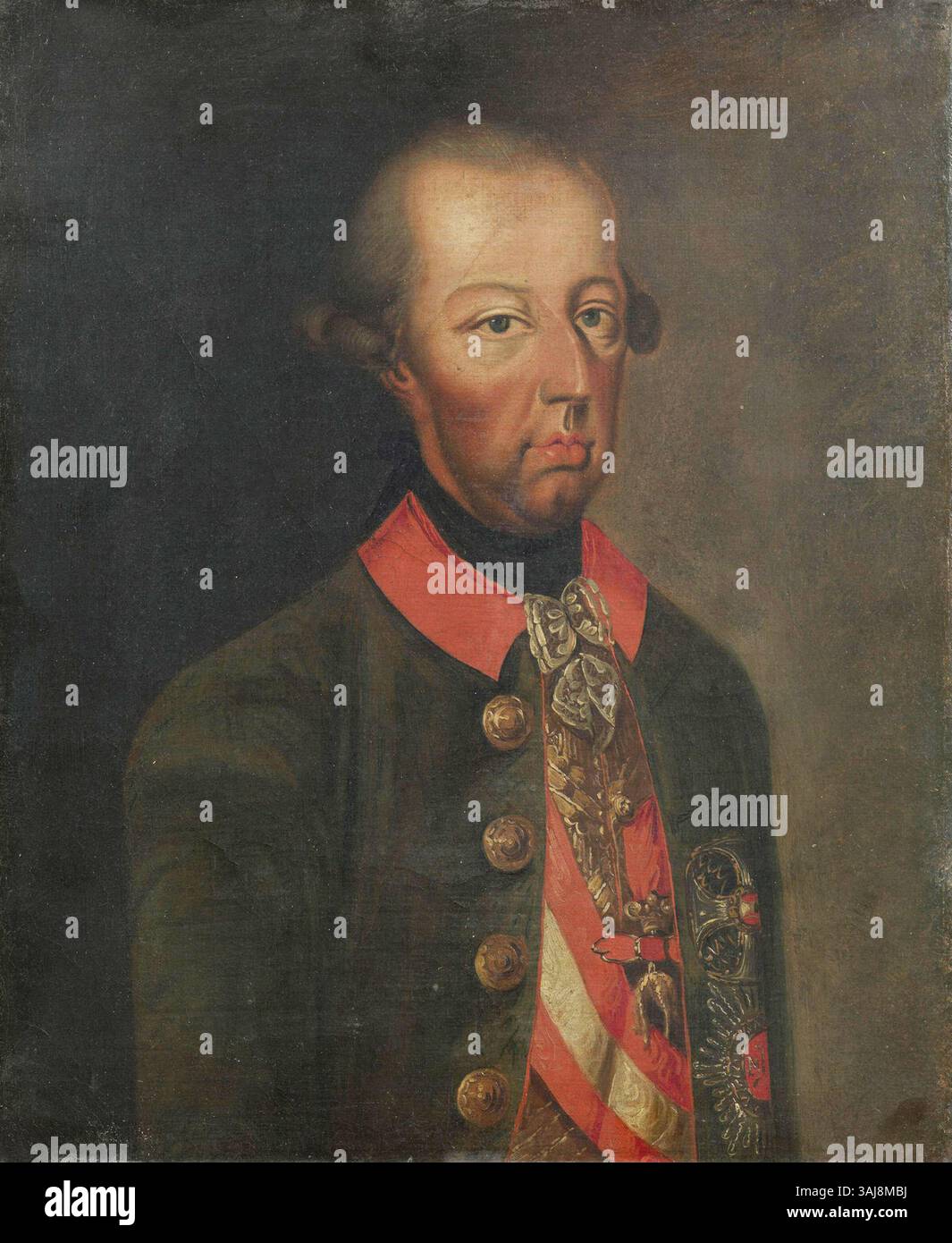 This 18th-century portrait depicts Joseph II, Emperor of Austria ...