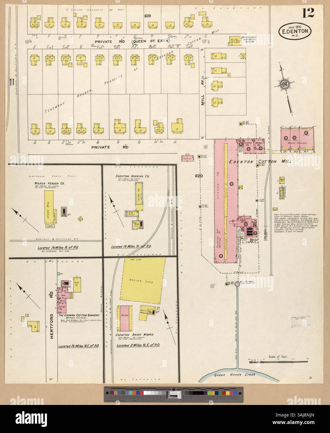 Sanborn Fire Insurance Map from Edenton, North Carolina, 1910 ...