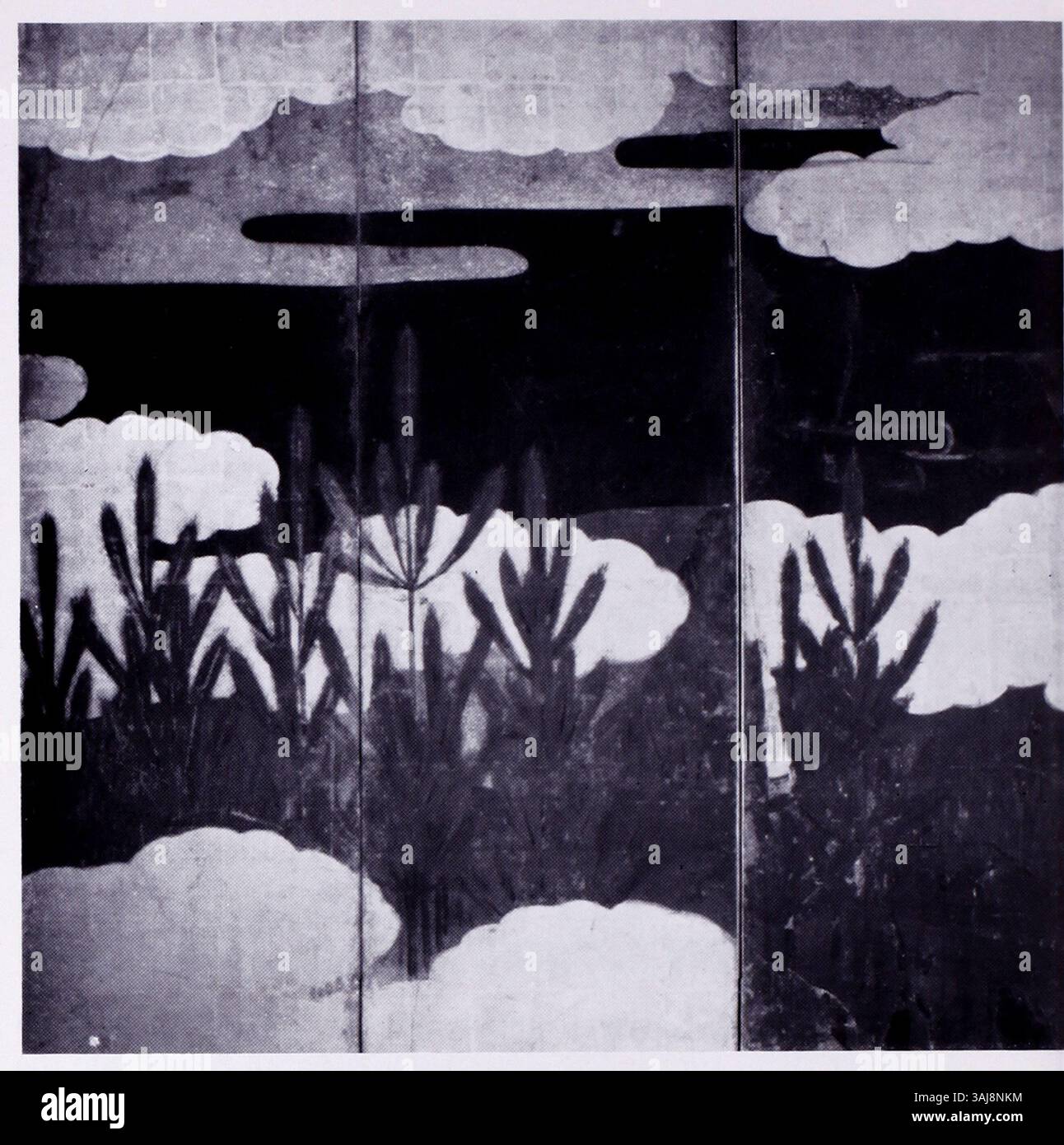 A 17th-century Japanese painting titled 'Young Pine Trees', part of the ...