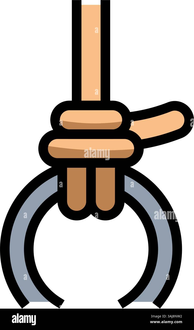 anchor hitch fisherman knot color icon vector illustration Stock Vector ...