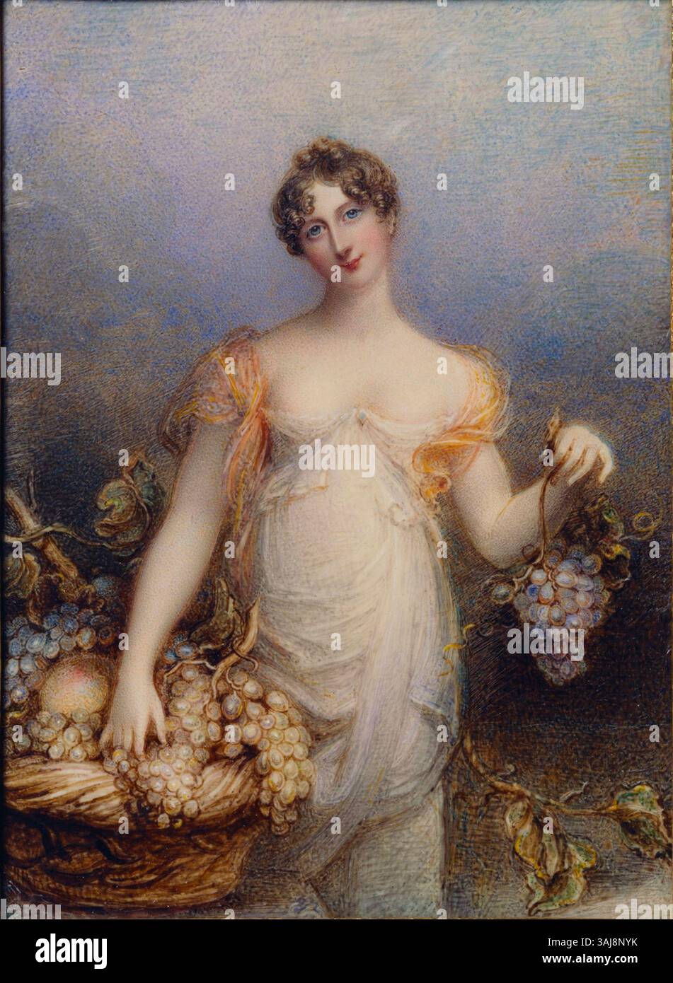 This 1813 miniature portrait of Lady Cecilia Foley, wife of Thomas Foley, 3rd Baron Foley, was ...