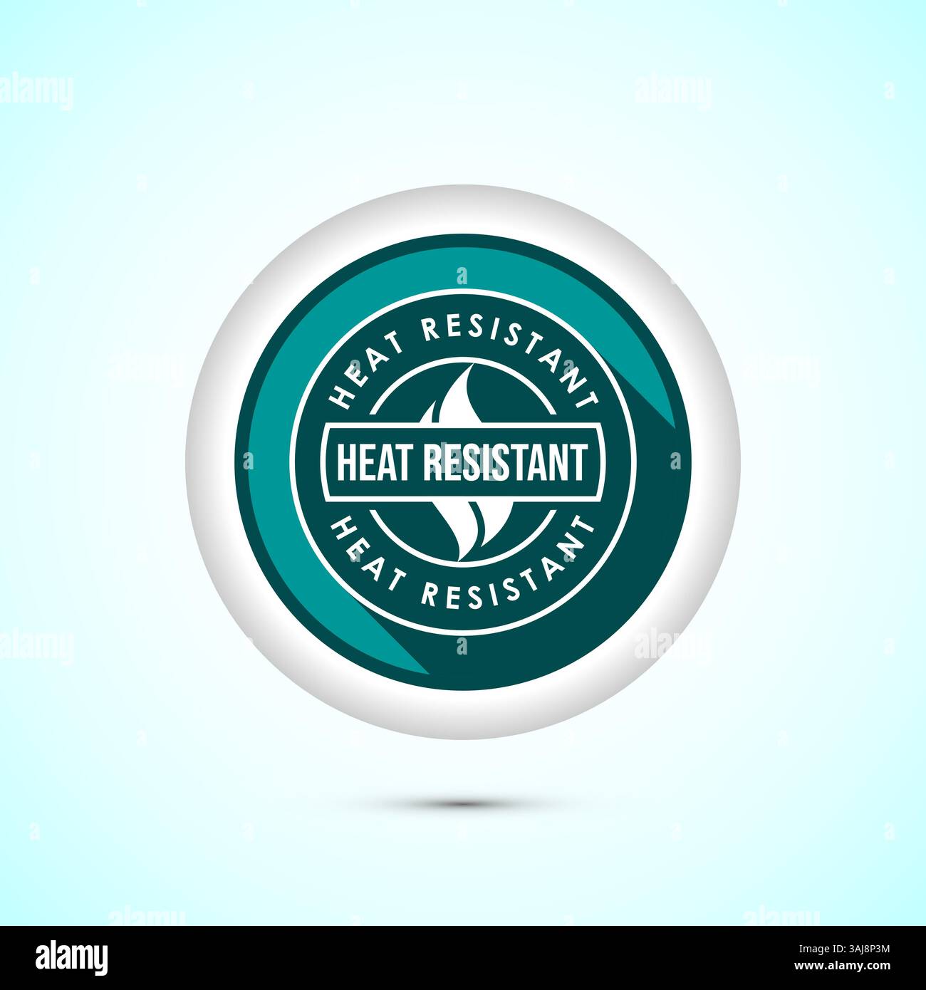 Heat resistant icon design illustration, Heat resistant label sign ...