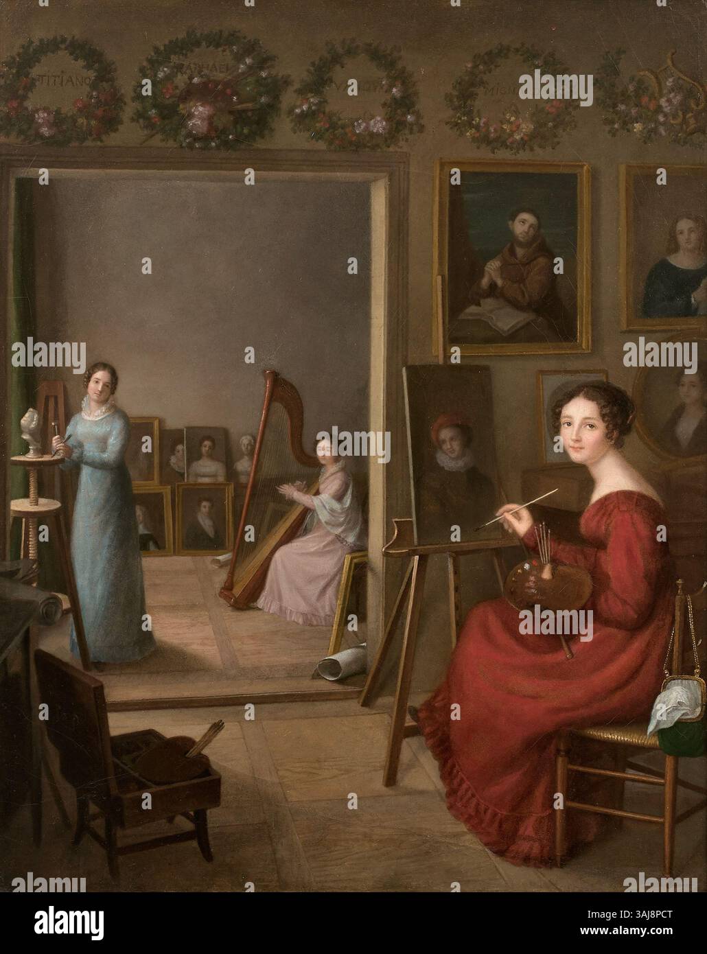 D. E. Brante’s 'Triple Self-Portrait of a Woman Artist' from 1815-1820 ...