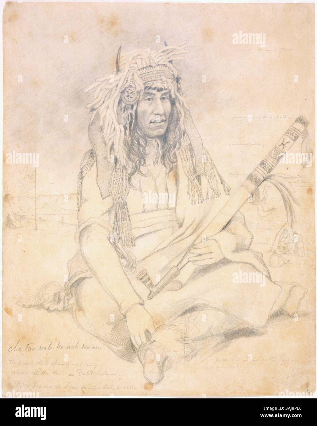 In 1851, artist Frank Blackwell Mayer created a portrait of Little Crow ...