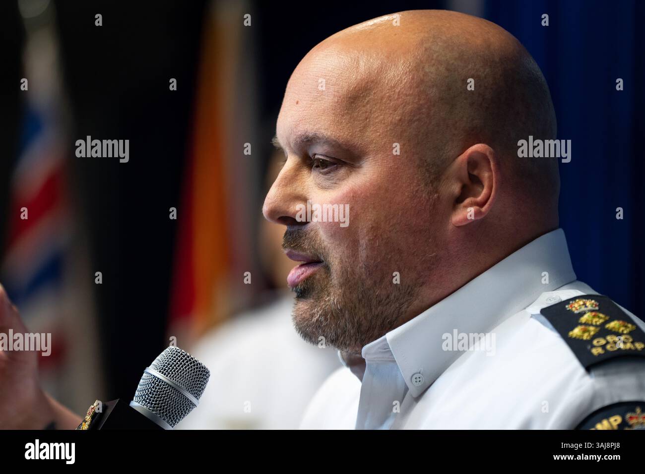 Surrey, Canada. 10th Apr, 2025. Assistant Commissioner David Teboul ...