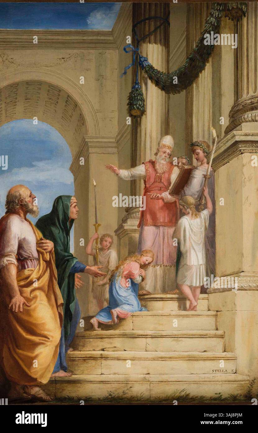Jacques Stella's 'Présentation de la Vierge au Temple' (c. 1646 ...