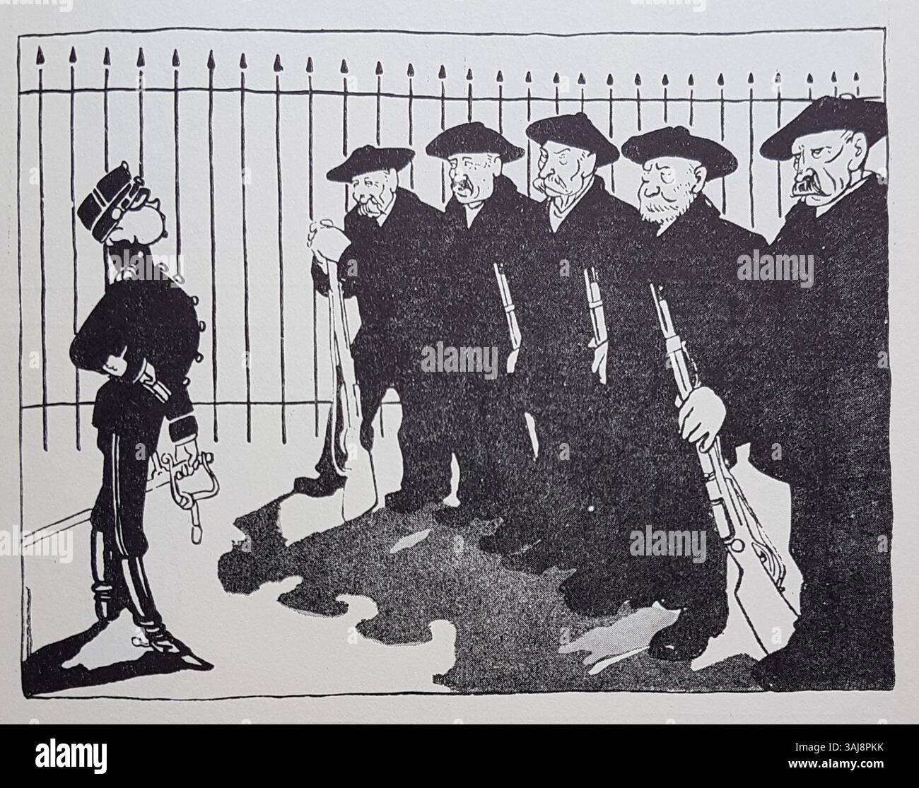 Cartoon by Ivar Starkenberg titled 'Landstorm', presenting a comical ...