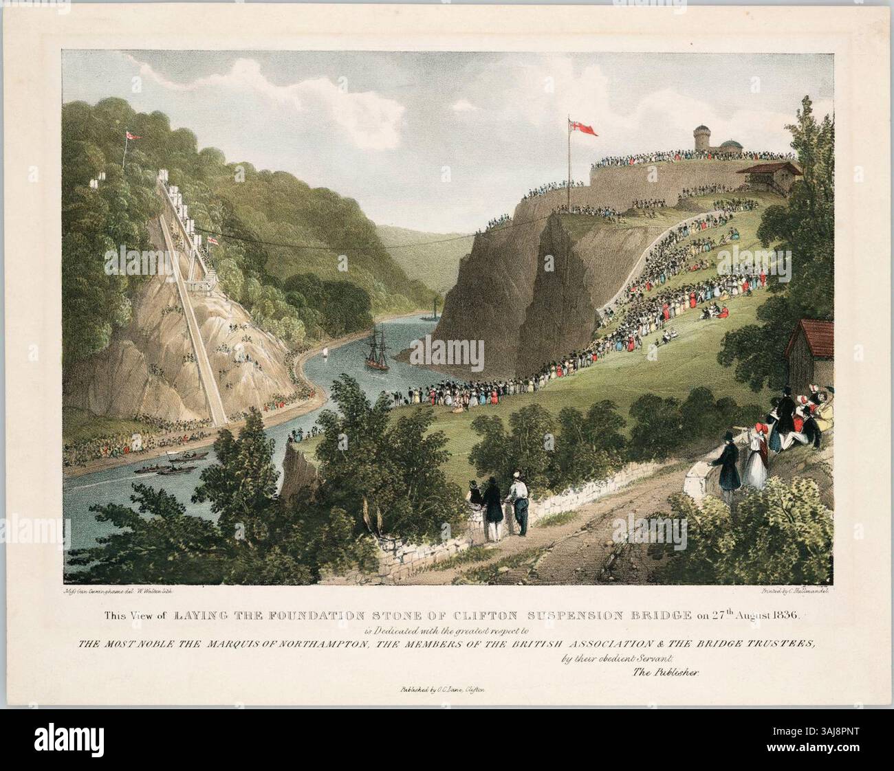 This colored lithograph by William Louis Walton, based on a drawing by ...