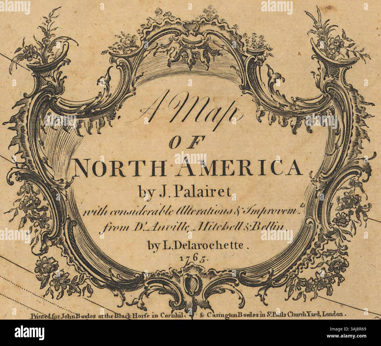 This 1765 map by Louis Delarochette includes a cartouche detailing ...