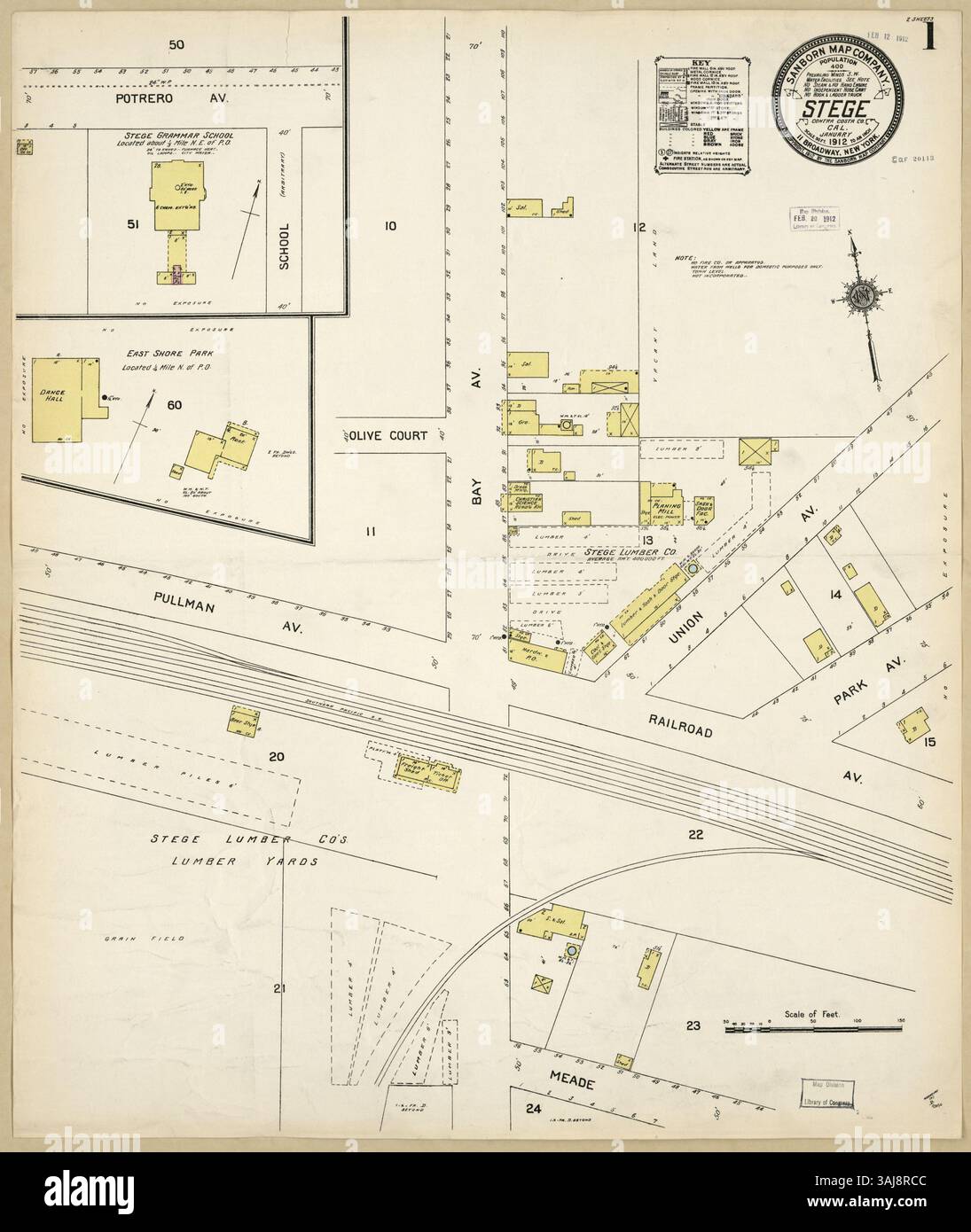 Sanborn Fire Insurance Map of Stege, Contra Costa County, California ...