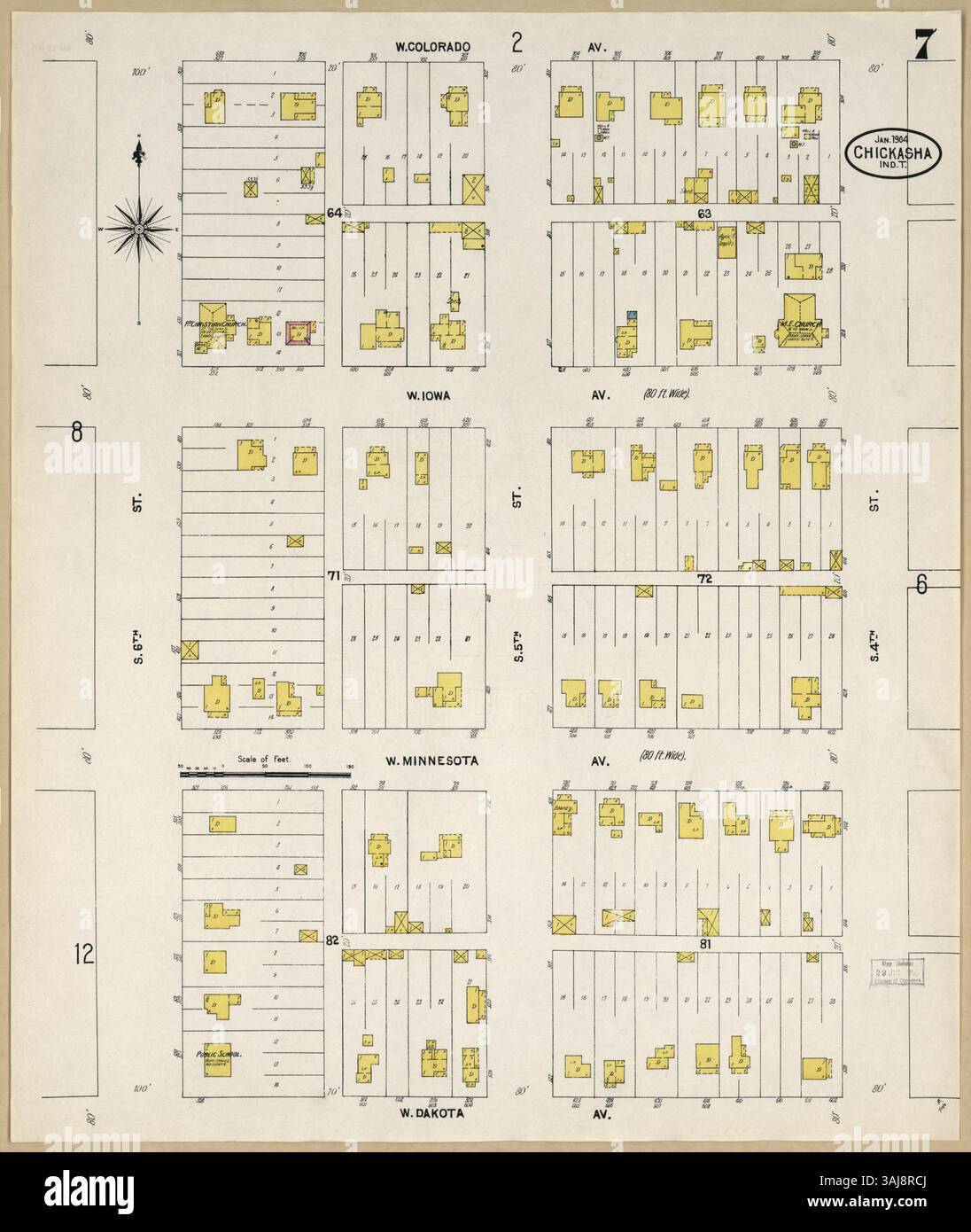 This 1904 Sanborn Fire Insurance map provides detailed information on ...