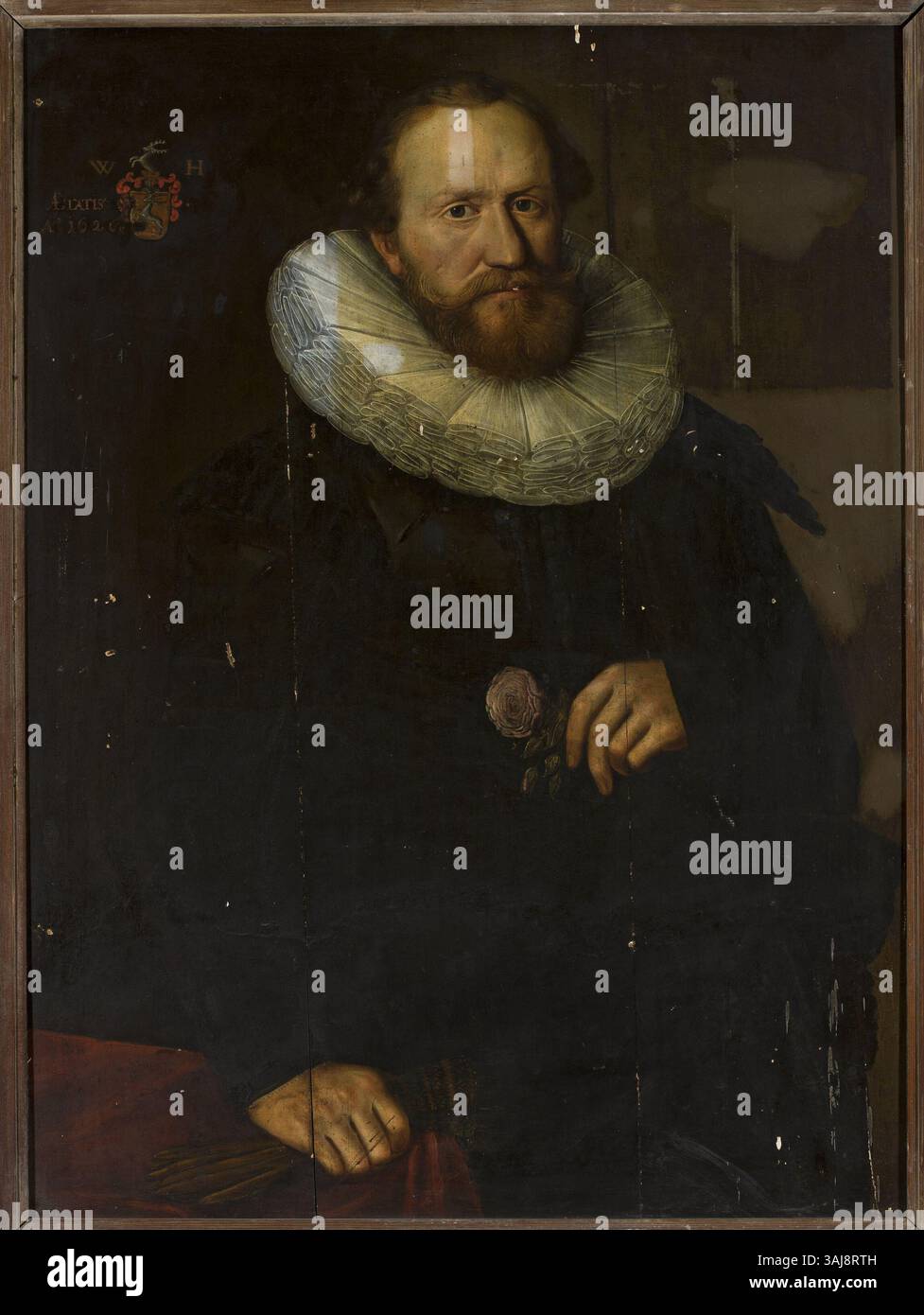 This 1626 portrait, attributed to an unknown artist, depicts a man ...
