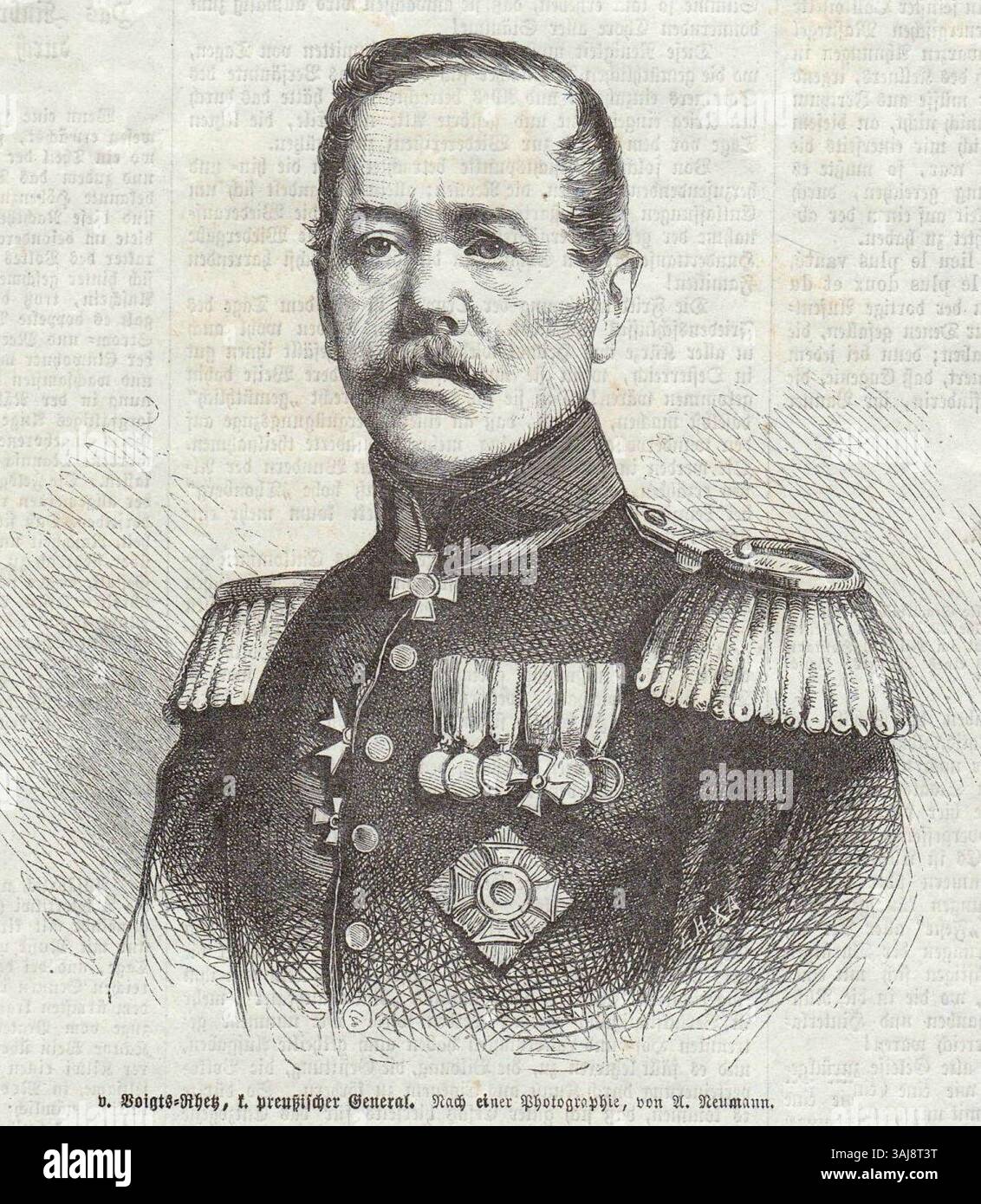 A portrait by Adolf Neumann from 1866 of Konstantin Bernhard von Voigts ...