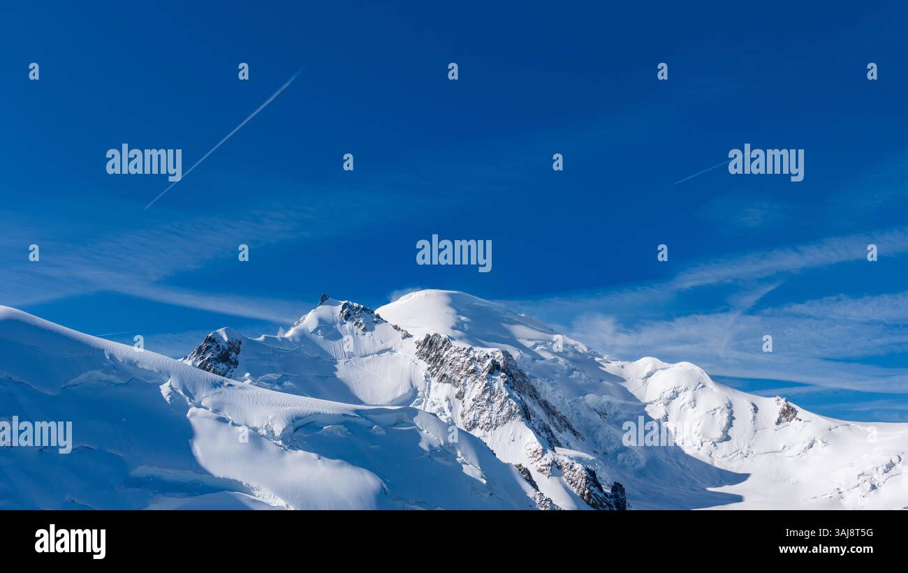 Amazing view of Mt.Mont Blanc from Aiguille du Midi Observation deck ...