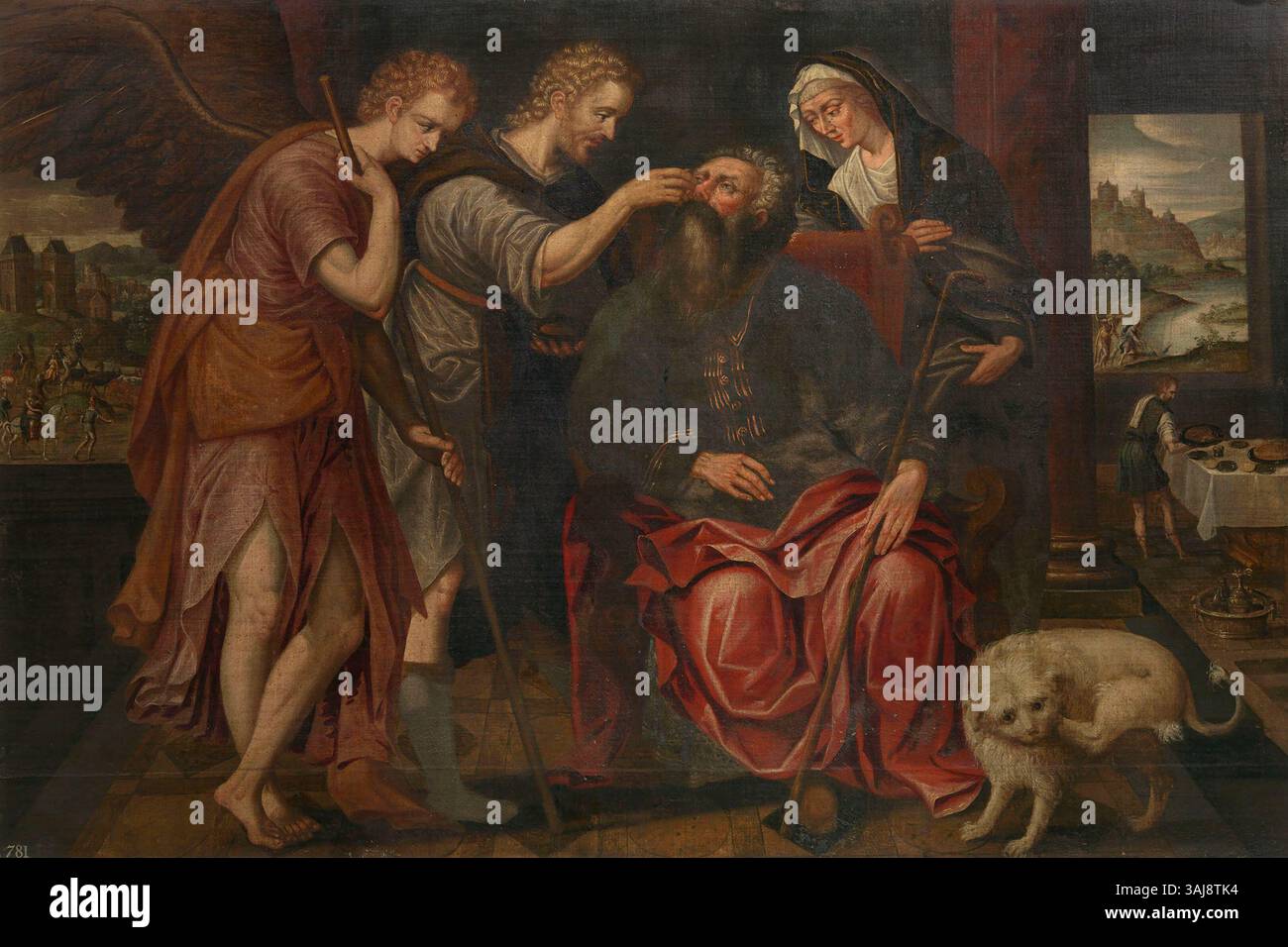 This religious oil on canvas, created between circa 1570 and 1610 ...