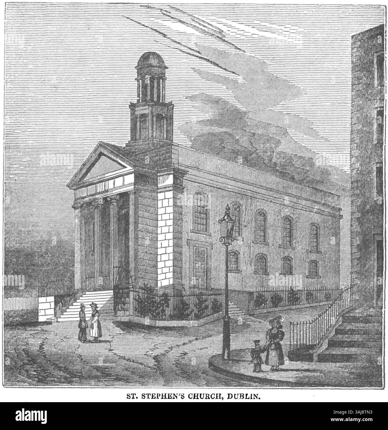 This 1835 depiction from the Dublin Penny Journal features St. Stephen's Church in Dublin, an ...
