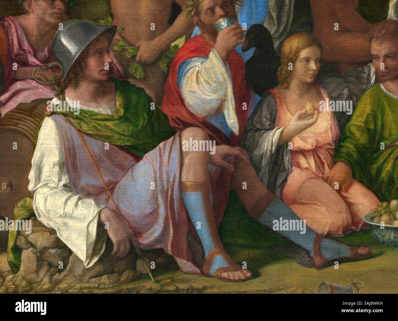 'The Feast of the Gods,' painted by Giovanni Bellini and Titian between ...