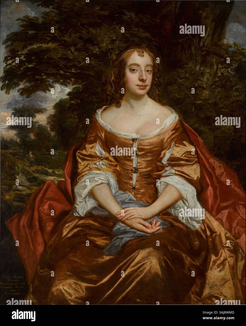 The portrait of Lady Diana Sidney, attributed to Sir Peter Lely (c ...