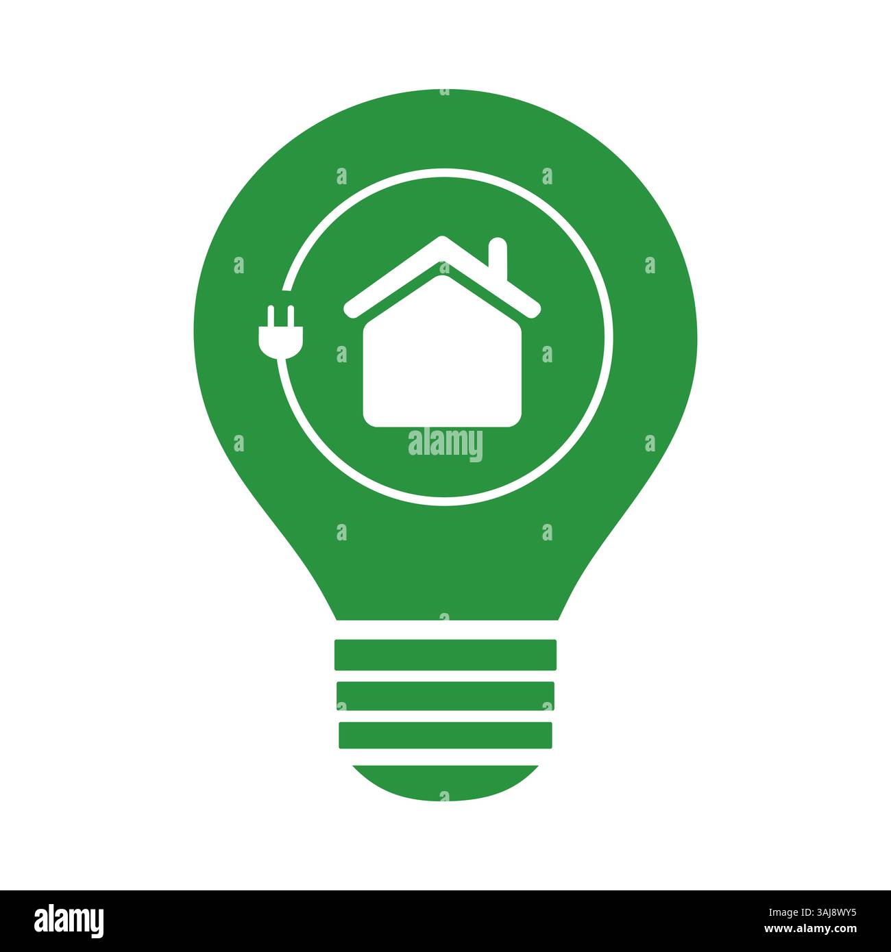 An eco friendly home concept logo featuring a light bulb with house ...