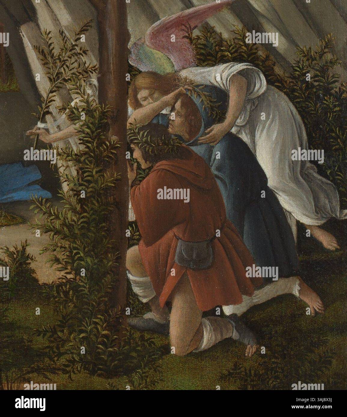 Sandro Botticelli's 'Mystic Nativity' (1500) depicts the Nativity scene ...