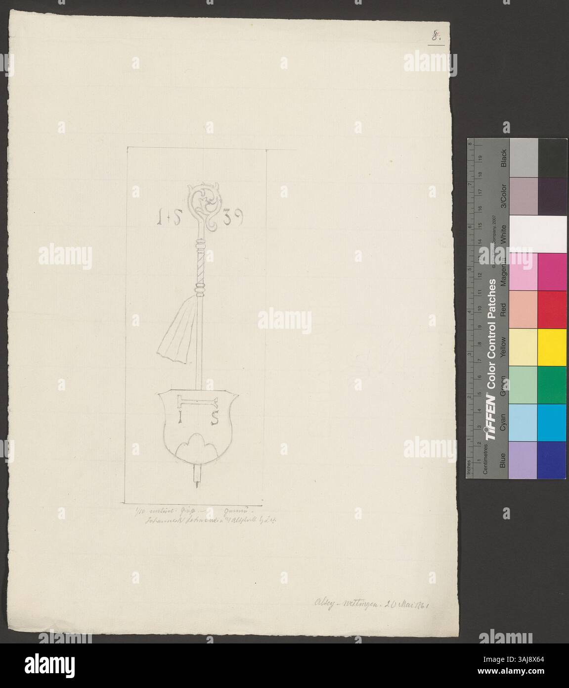 This 1861 painting by Johann Rudolf Rahn depicts the tombstone of Abbot ...