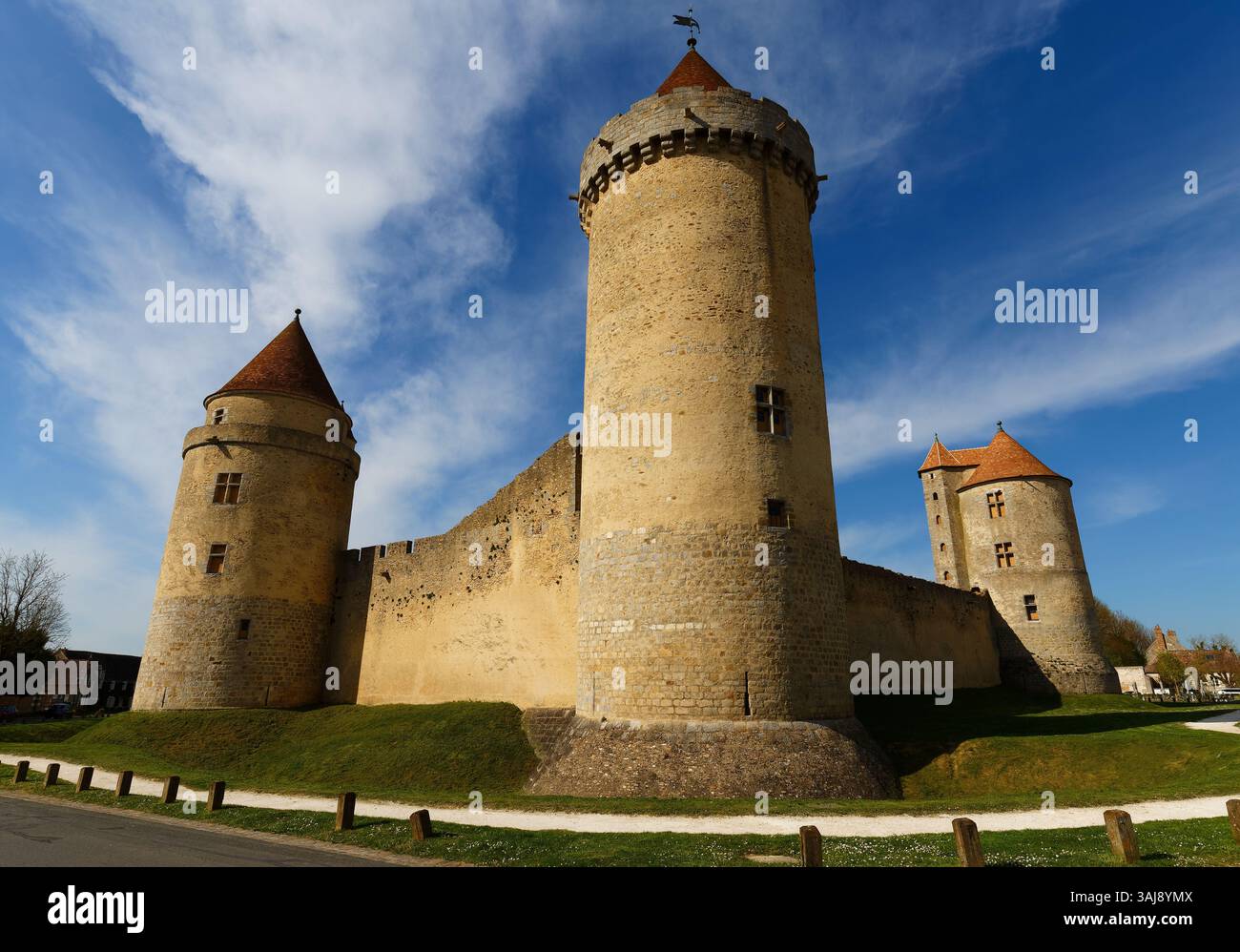 Castle of Blandy les Tours in the Seine-et-Marne department near Paris ...