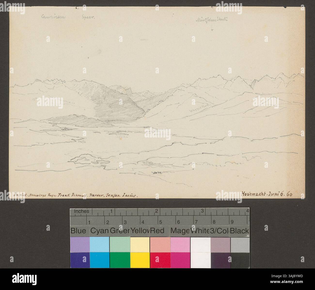 This 1860 painting by Johann Rudolf Rahn depicts the Hochwacht, a ...