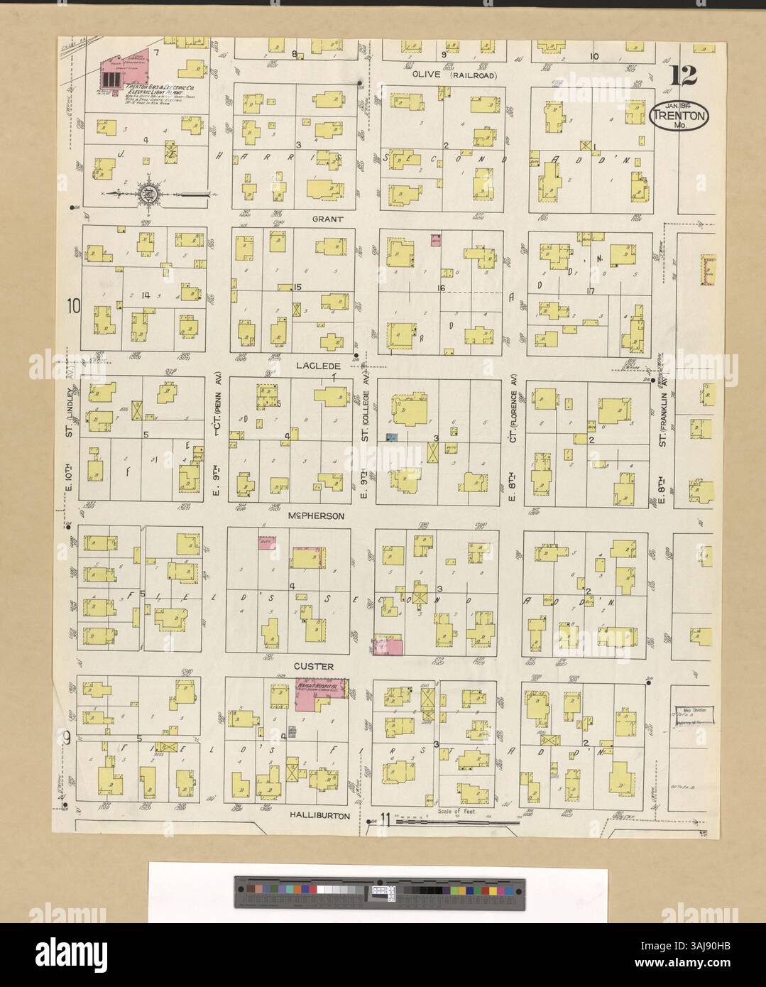 This 1914 Sanborn Fire Insurance Map details Trenton, Missouri ...