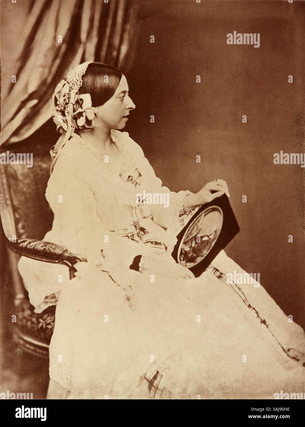 A portrait of Queen Victoria of the United Kingdom, photographed by ...