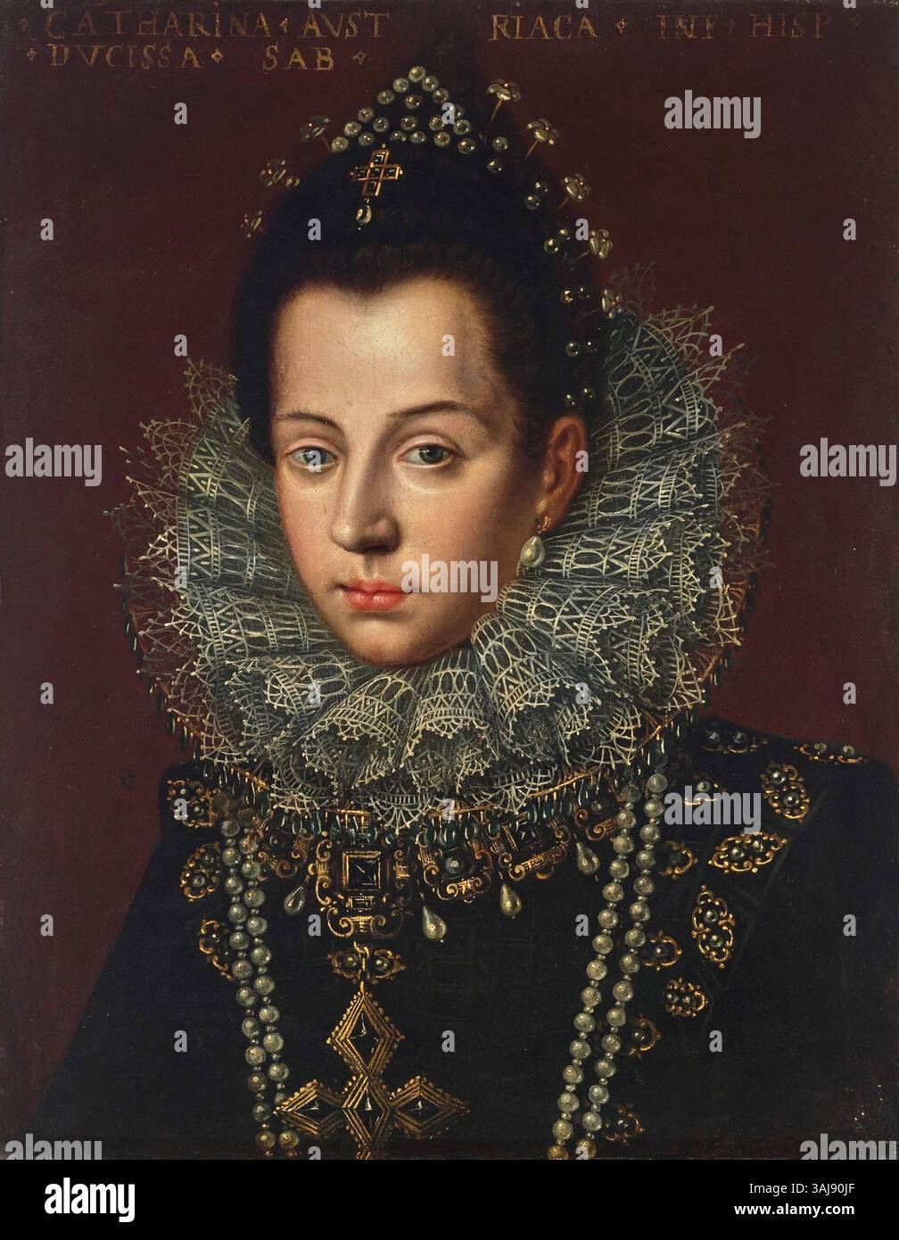 This portrait, attributed to Sofonisba Anguissola, depicts Catalina ...