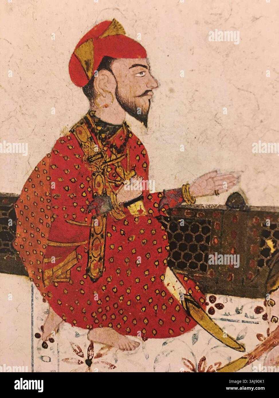 A portrait of the young Maharaja Ranjit Singh, circa 1805, depicts him ...